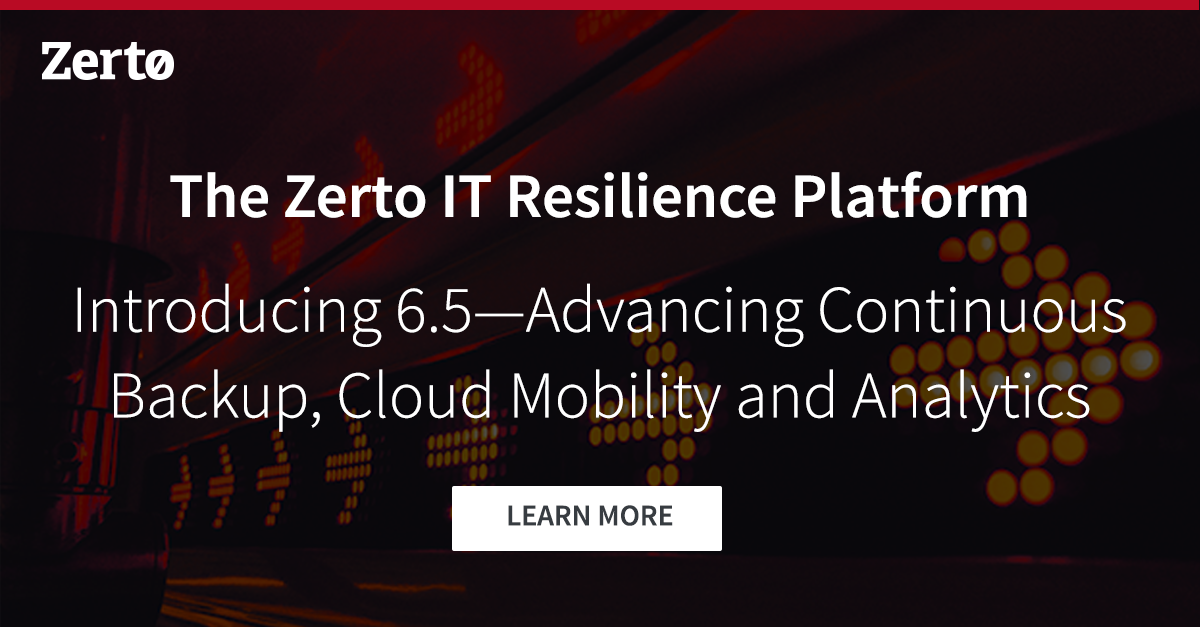 Zerto & HPE: New Era in Backup & Integration - Zerto